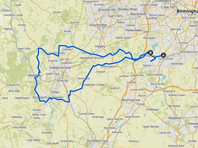 45 Kidderminster | road ride | Komoot